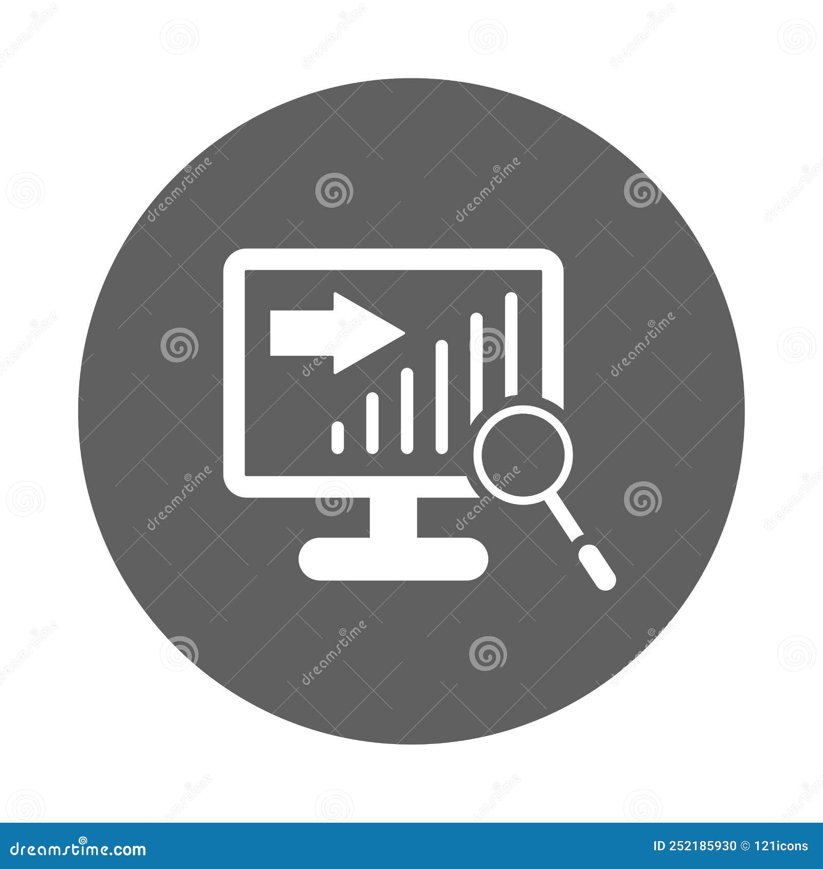 Web Analytics Icon. Gray Vector Graphics Stock Illustration ...