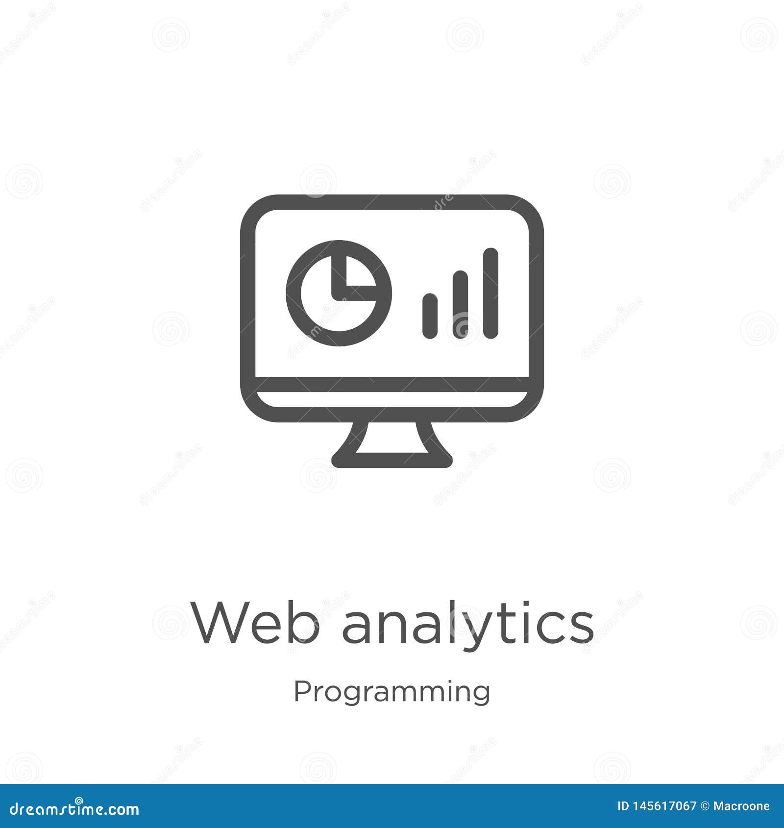 Web Analytics Icon Vector From Programming Collection Thin Line Web Analytics Outline Icon