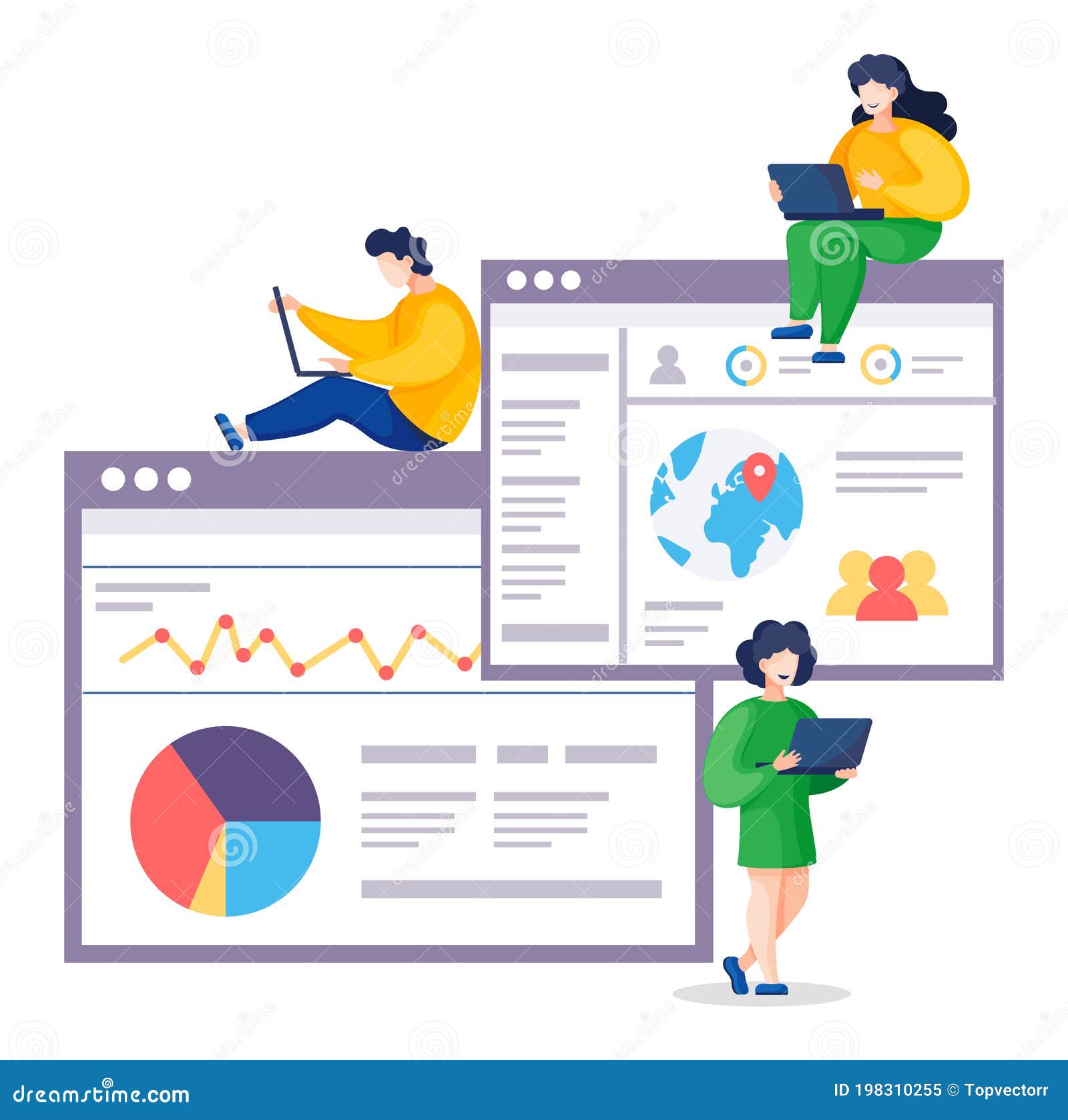 Set Website Statistic, Mobile Apps, Keyboard, Development, Bezier Curve, Front End, Monitor And ...