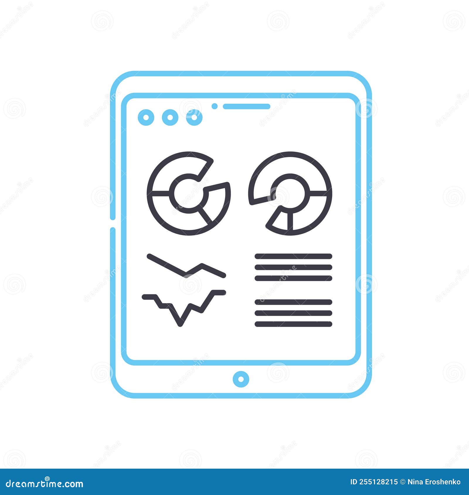 Web Analytics Line Icon, Outline Symbol, Vector Illustration, Concept ...