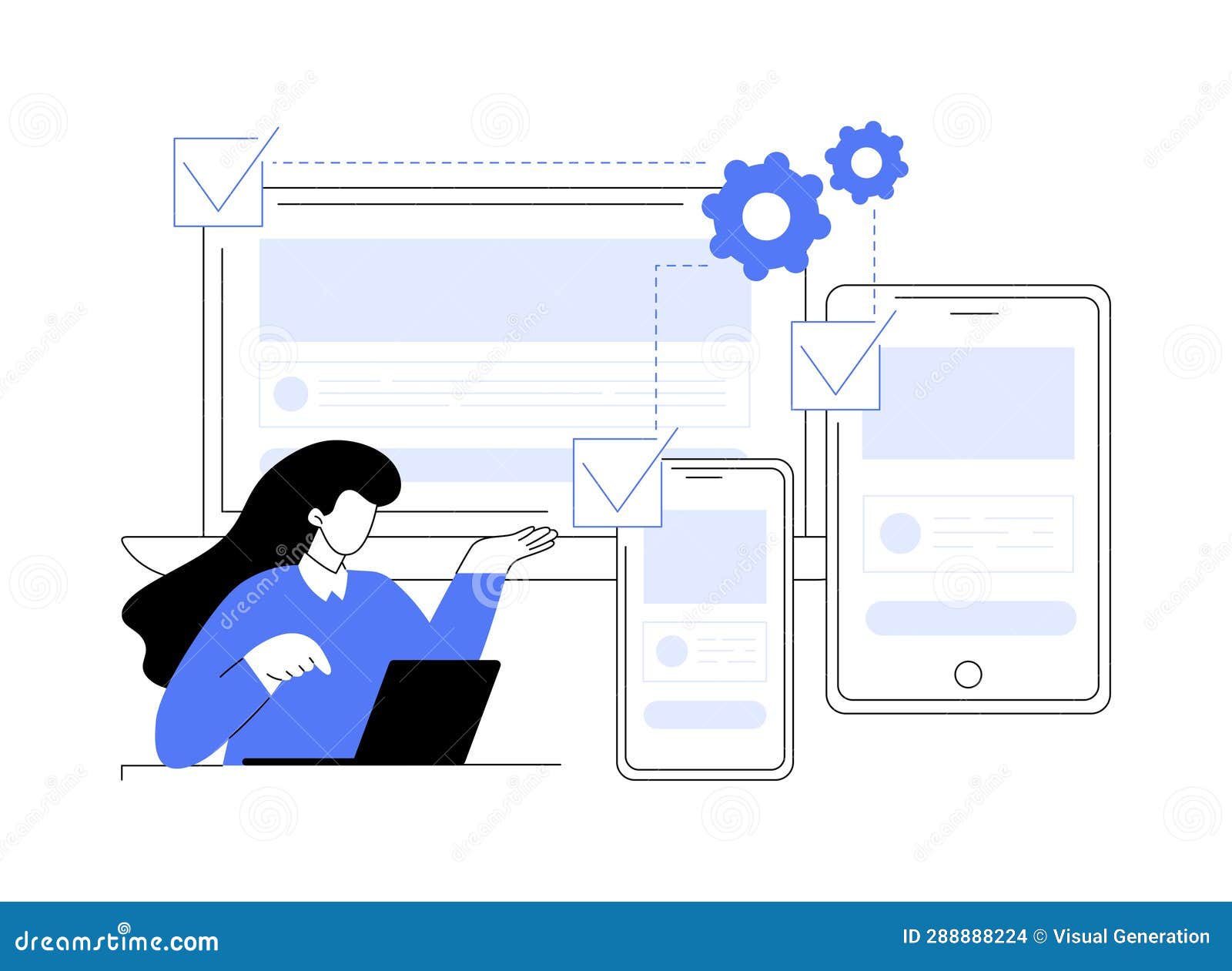 Web App Abstract Concept Vector Illustration. Stock Vector ...