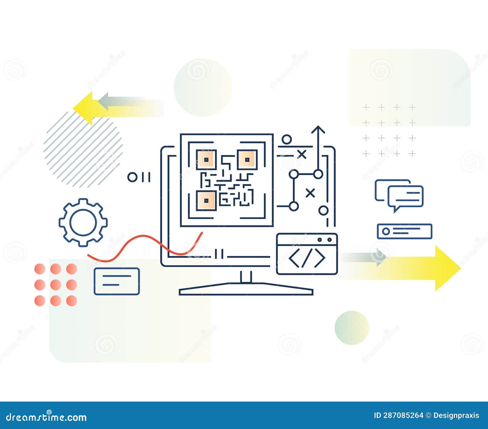 Web Application Development Process - Illustration Stock Illustration ...