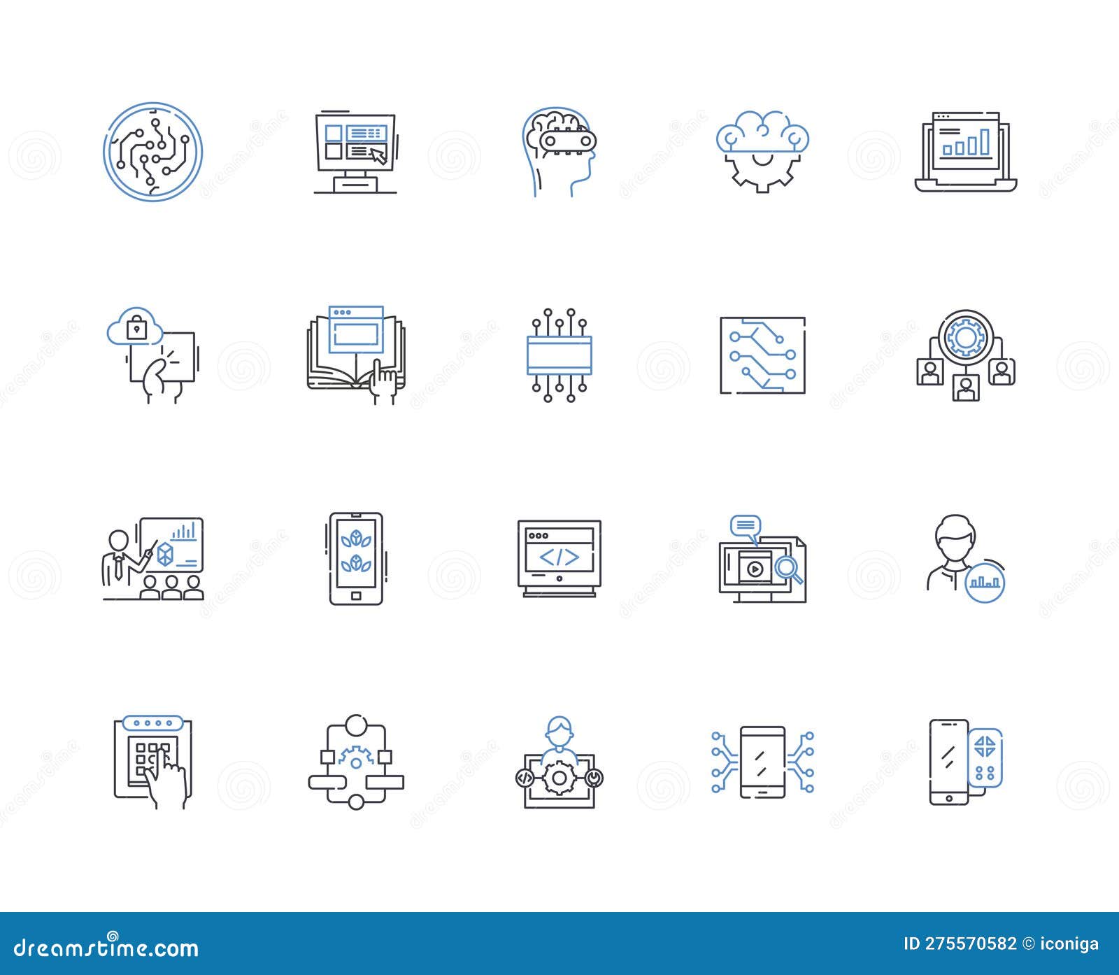 Web Application Line Icons Collection Interactivity Accessibility Functionality Usability