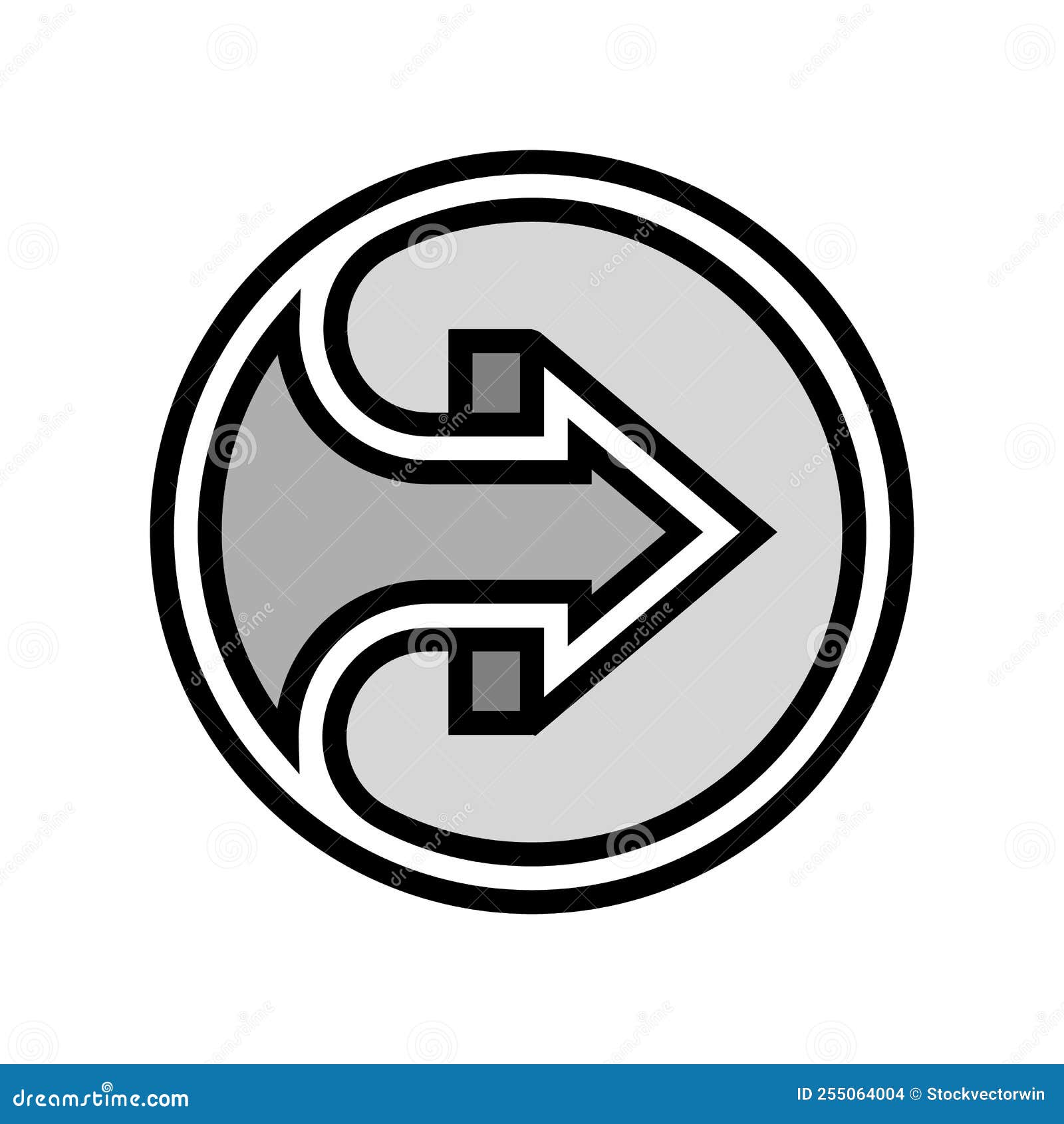 Web Arrow Color Icon Vector Illustration Stock Illustration ...