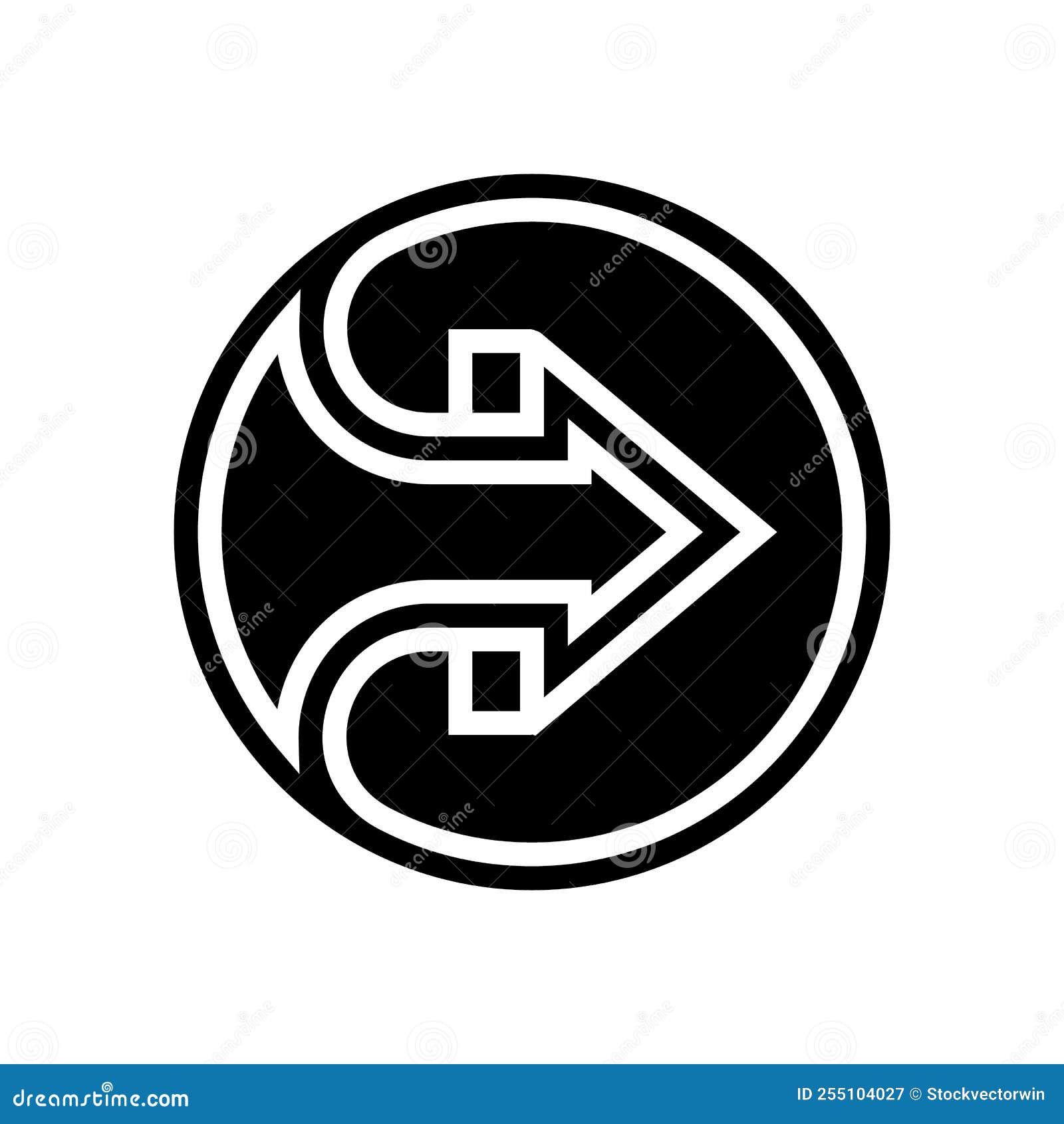 Web Arrow Glyph Icon Vector Illustration Stock Illustration ...