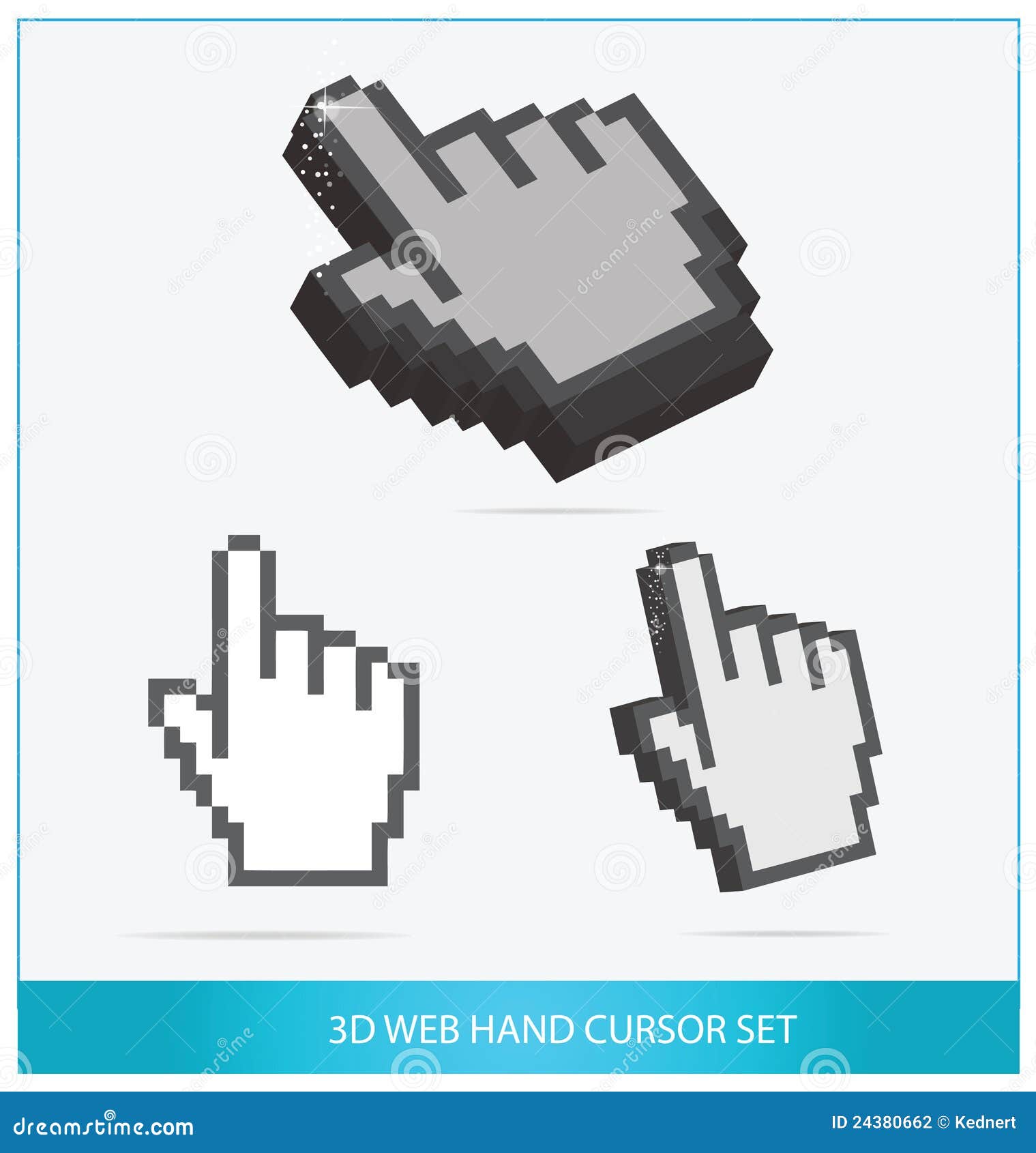 Web Arrow Hands Symbols Set Isolated Stock Vector - Illustration of ...