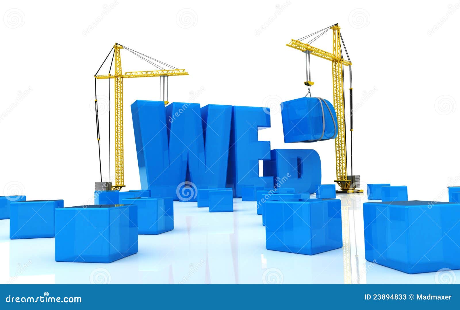 Web-Aufbau stock abbildung. Illustration von seite, industrie - 23894833