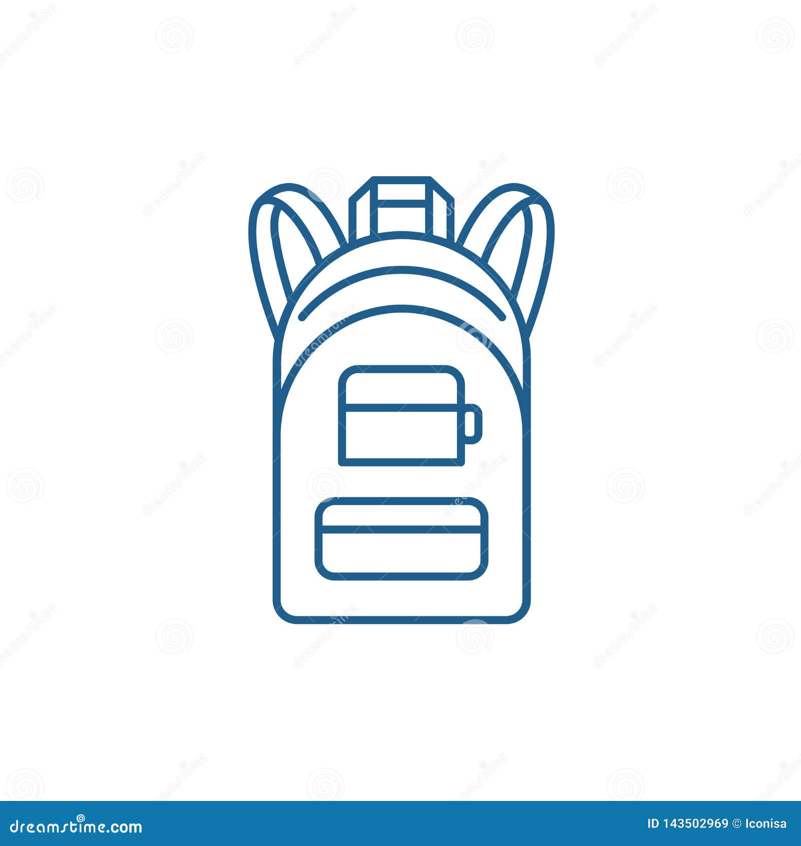 Backpack Line Icon Concept. Backpack Flat Vector Symbol, Sign, Outline ...