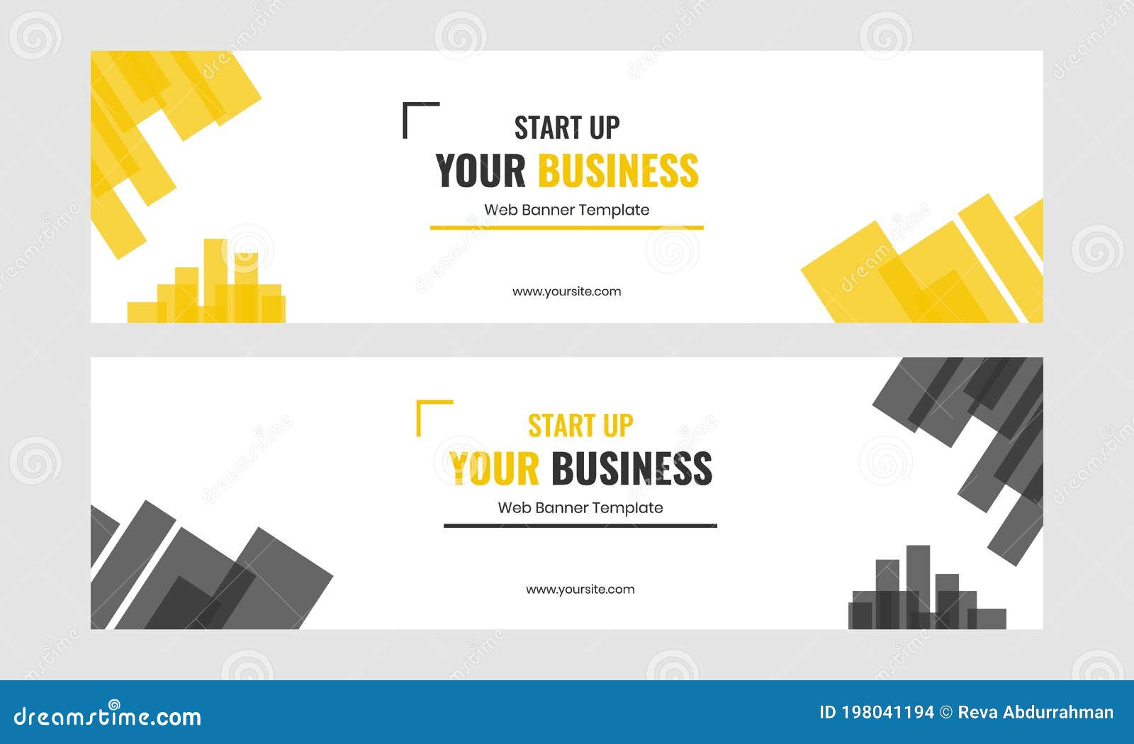 Web Banner Abstract Yellow and Black Colors Vector Design Stock Vector ...