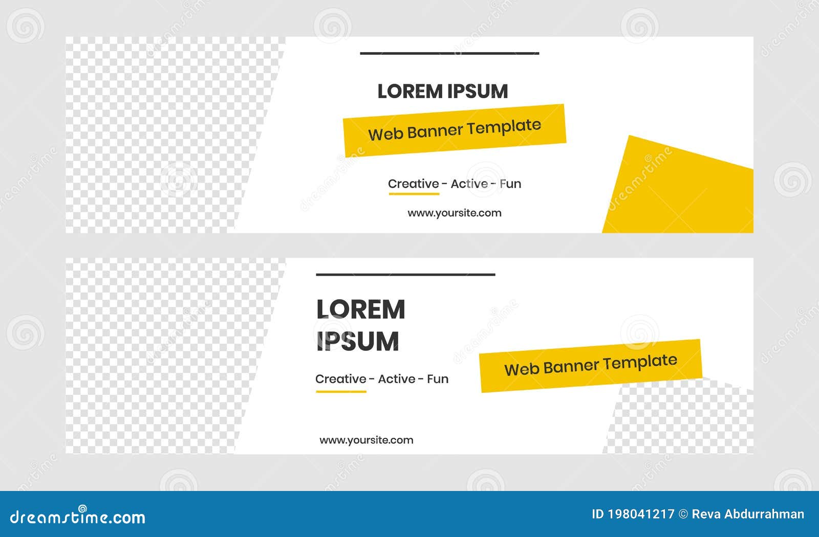 Web Banner Abstract Yellow and Black Colors Vector Design Stock Vector ...