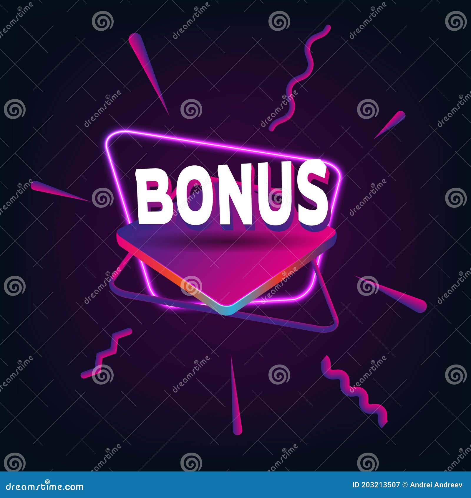 Web Banner Bonus Sign Letters 3d Isolated Vector Design Elements Stock ...