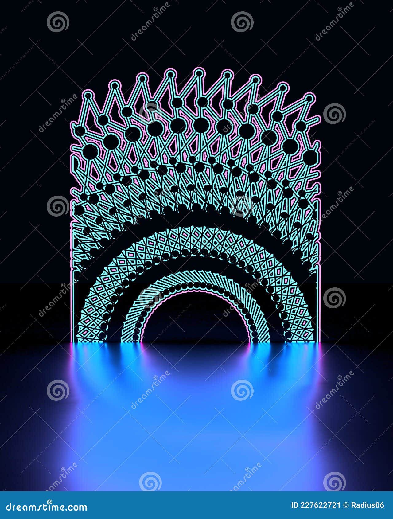 Web Banner with Circular Ornamental Design Element Stock Illustration ...