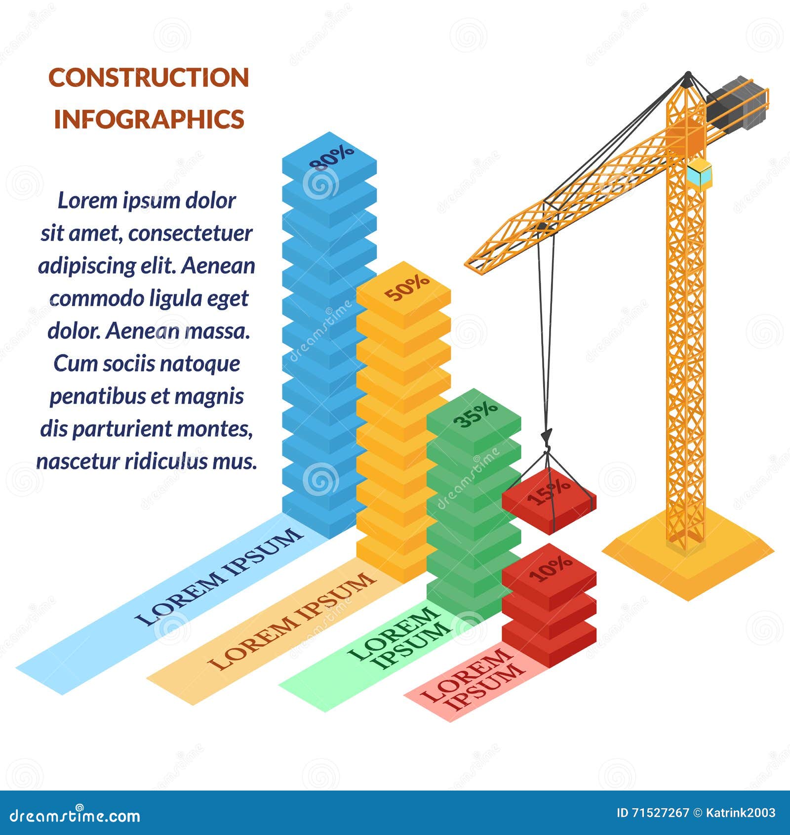 Web Banner Construction Infographics Stock Vector - Illustration of ...