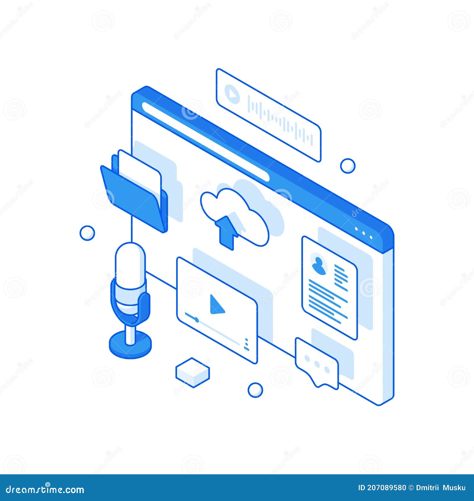 Web Banner Design for Data Storage Concept Stock Illustration ...