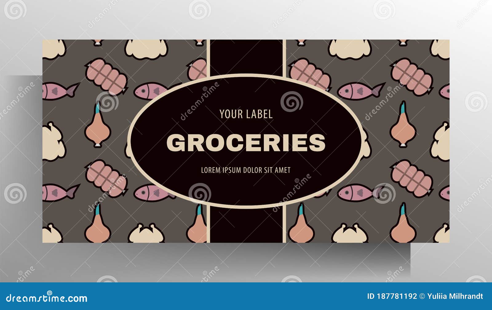 Banner Design Template for Grocery Store. Stock Illustration ...