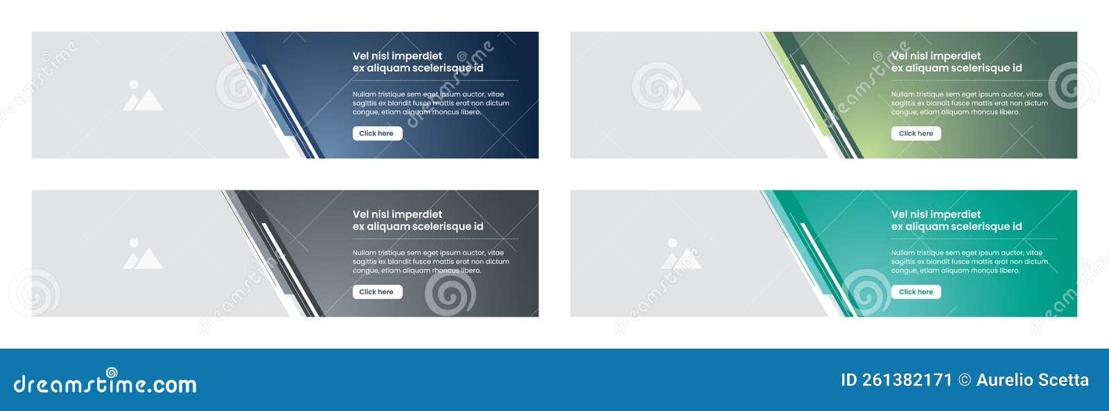 Web banner design template stock vector. Illustration of modern - 261382171