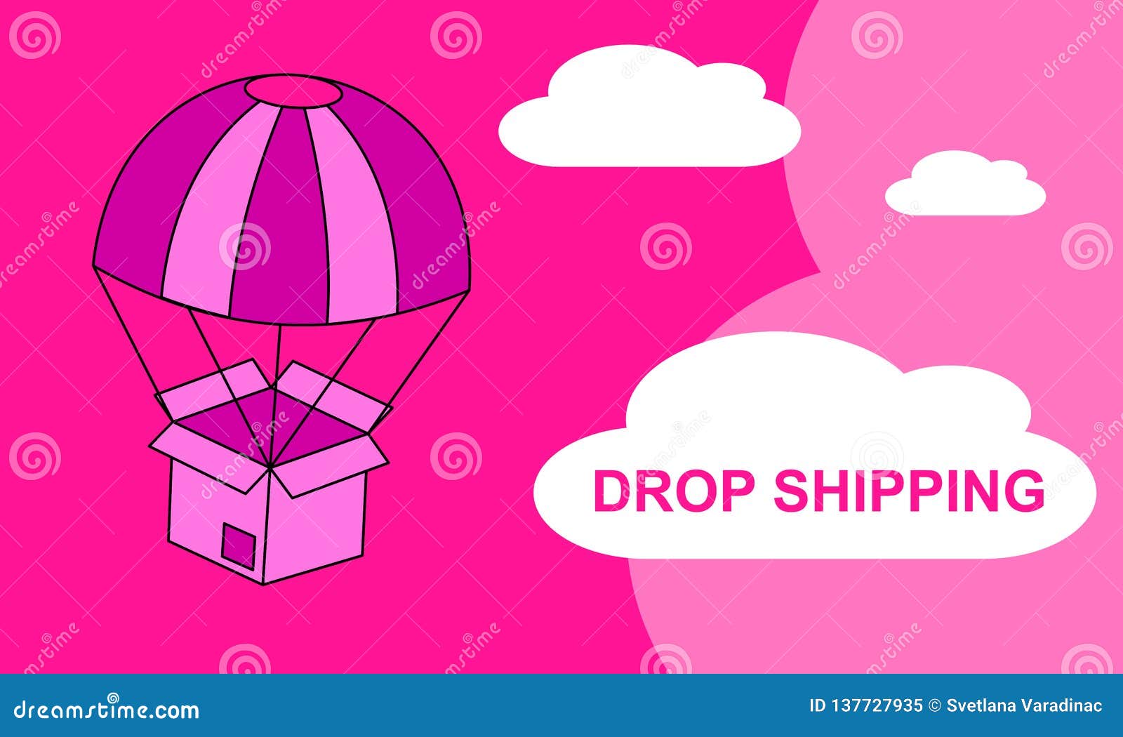 Web Banner for Drop Shipping or E-Commerce. Stock Vector - Illustration ...
