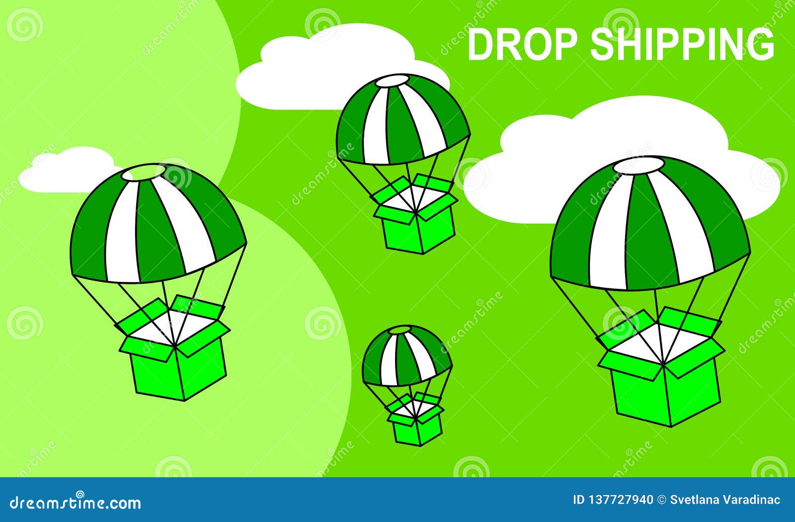 Web Banner for Drop Shipping or E-Commerce. Stock Vector - Illustration ...