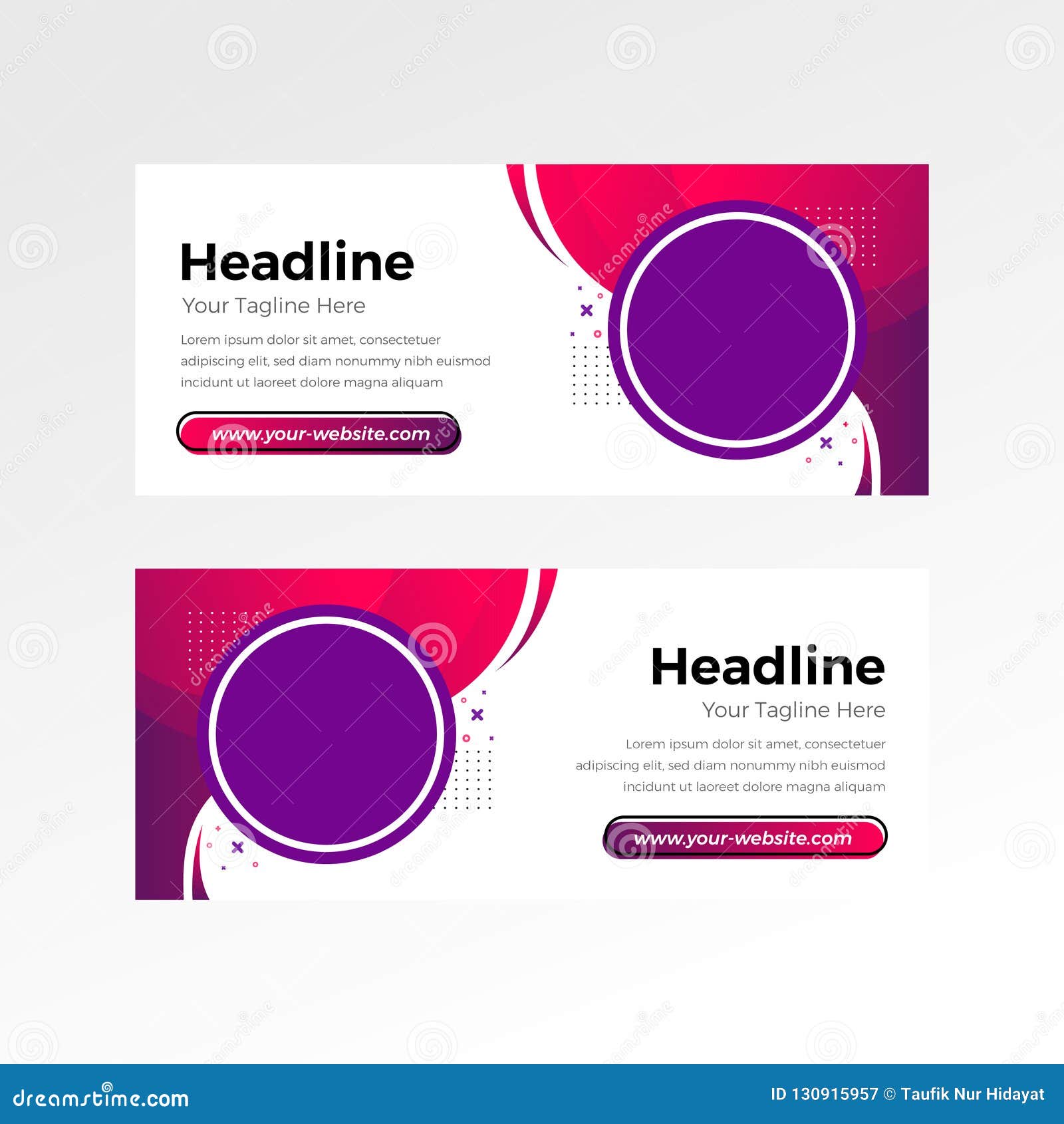Web Banner Flat Design Color Stock Vector - Illustration of animation ...