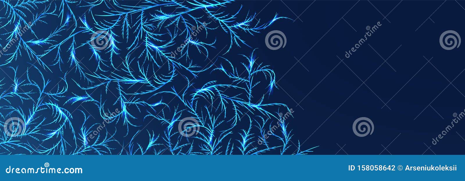 Web Banner with Frost Ornament. Stock Vector - Illustration of flake ...