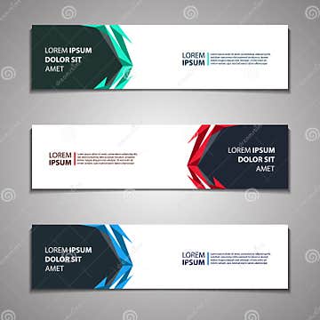 Web Banner Header Footer Background Template Mockup. Modern Abstract ...