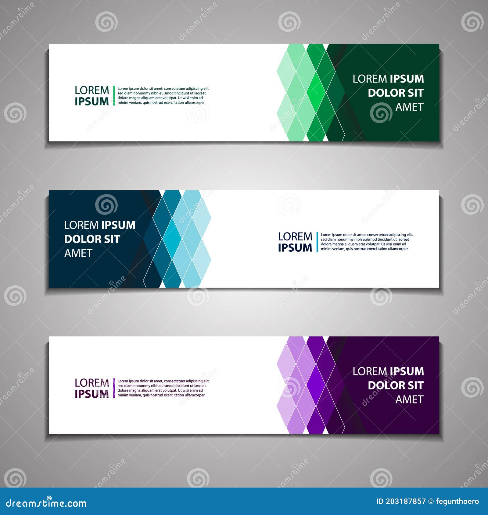 Web Banner Header Footer Background Template Mockup. Modern Abstract ...