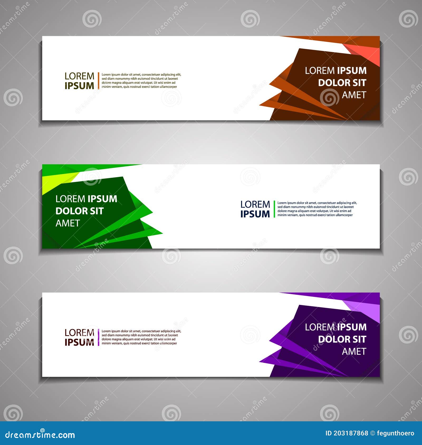 Web Banner Header Footer Background Template Mockup. Modern Abstract ...