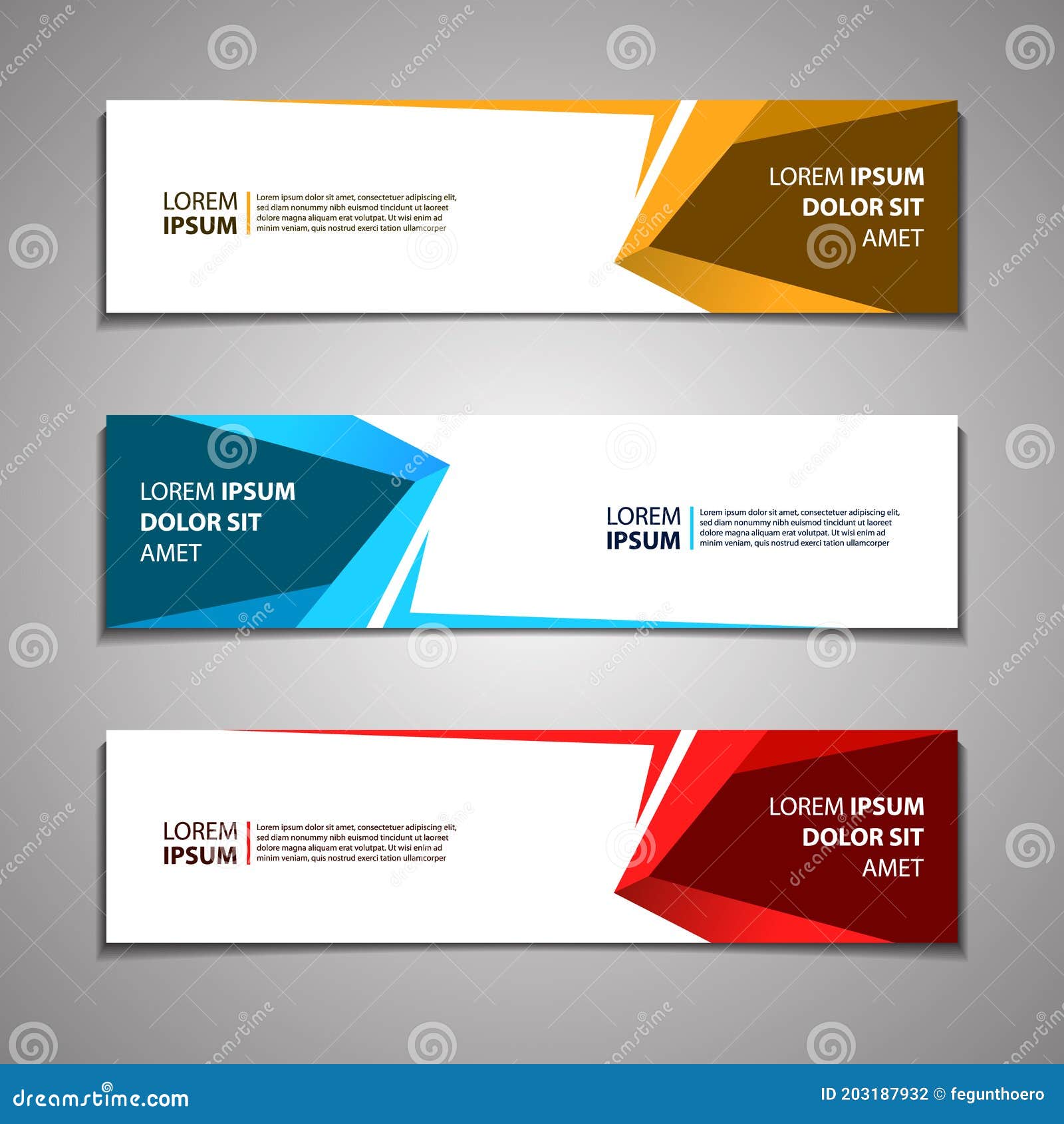 Web Banner Header Footer Background Template Mockup. Modern Abstract ...