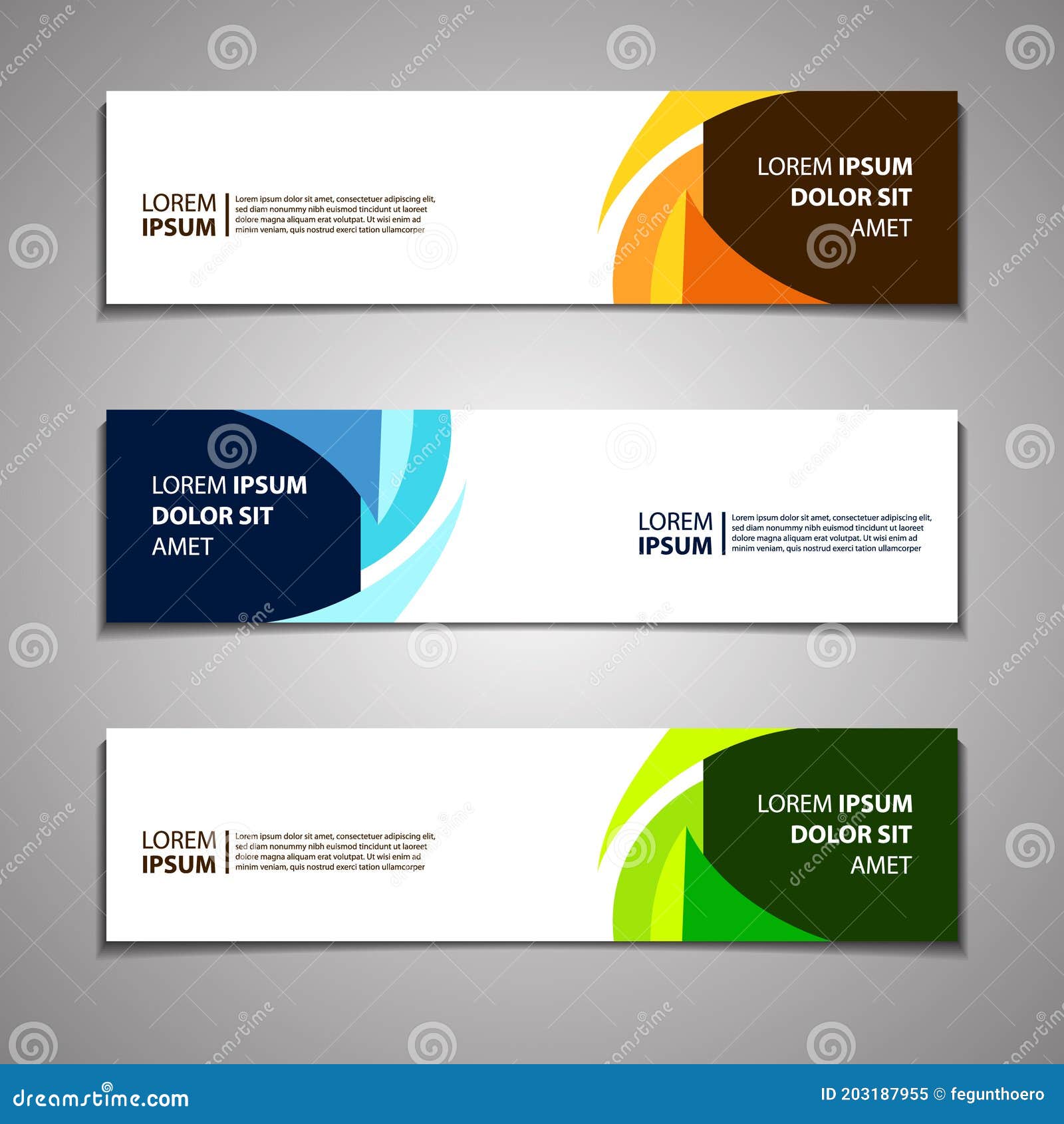Web Banner Header Footer Background Template Mockup. Modern Abstract ...