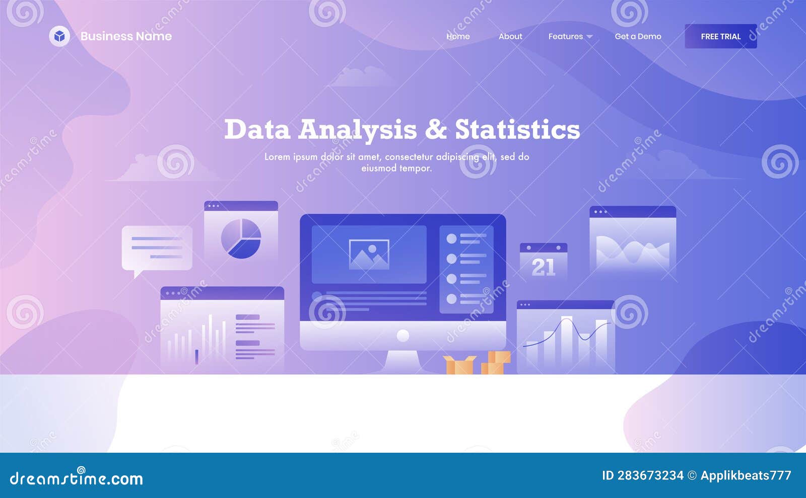 Multiple Infographics Presenting Information Vector Illustration ...