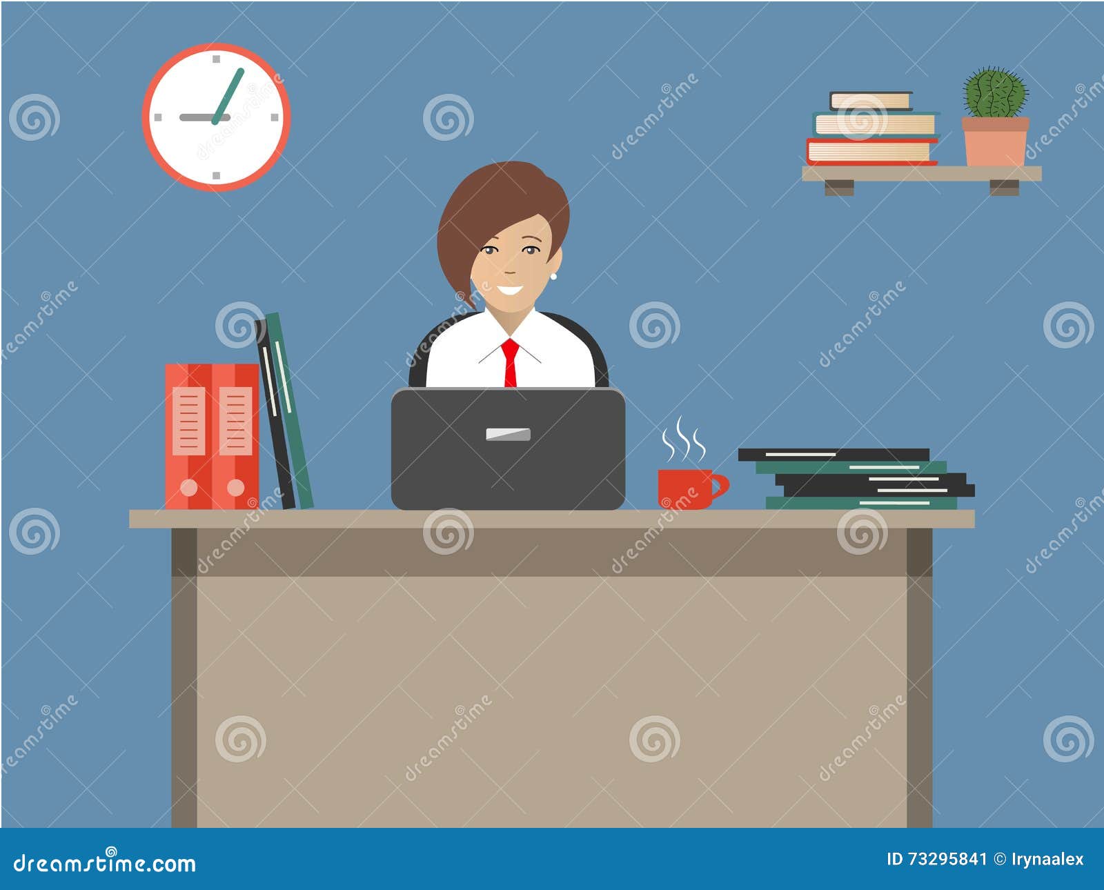 Web Banner of an Office Worker Stock Vector - Illustration of ...