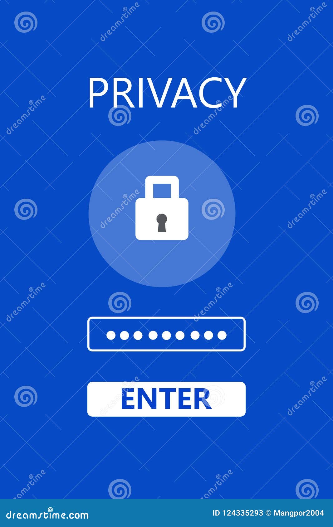 Web Banner, Password Login on Blue Background, Cyber Security Co Stock ...
