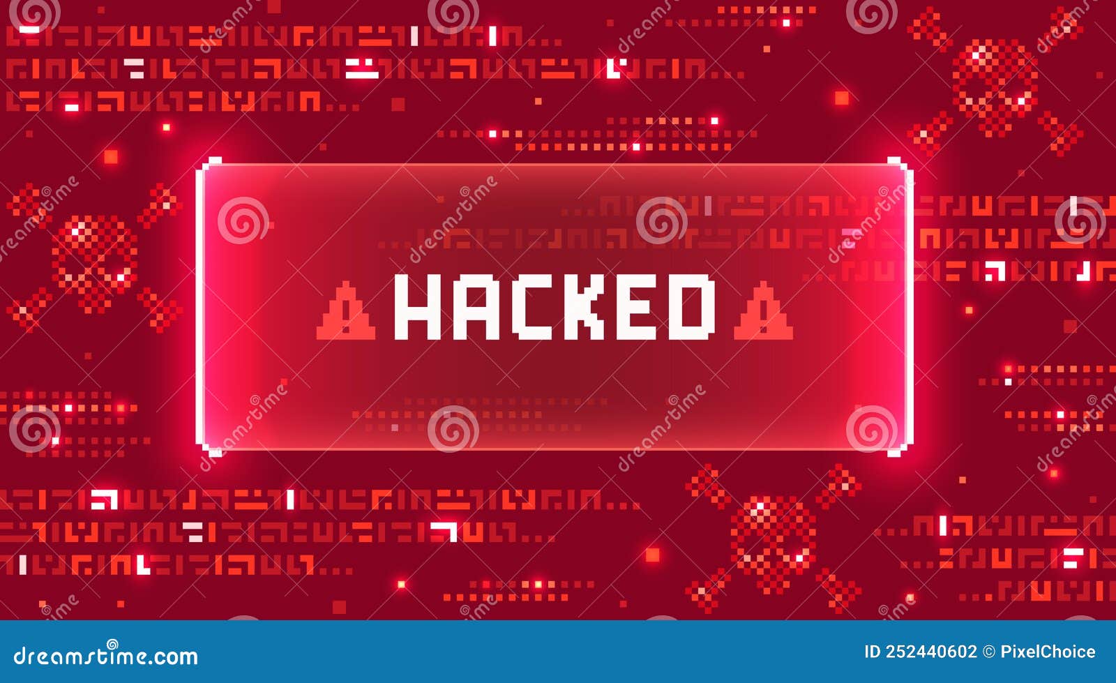 Web Banner with Phrase Hacked. Concept of Cyber Attack, Hacking ... Web Banner with Phrase Hacked. Concept of Cyber Attack, Hacking ...