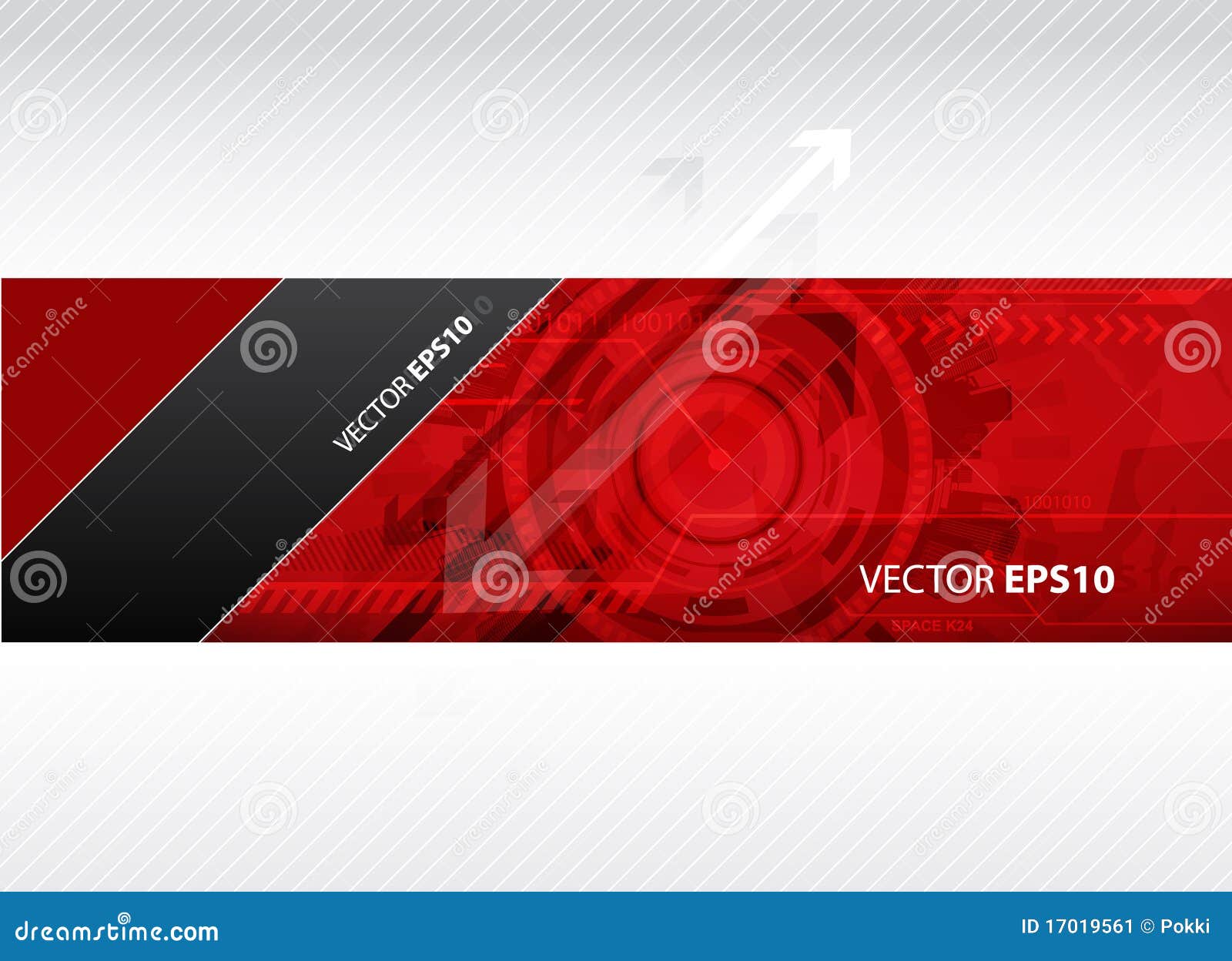 Web Banner with Red Technology Illustration. Stock Vector ...