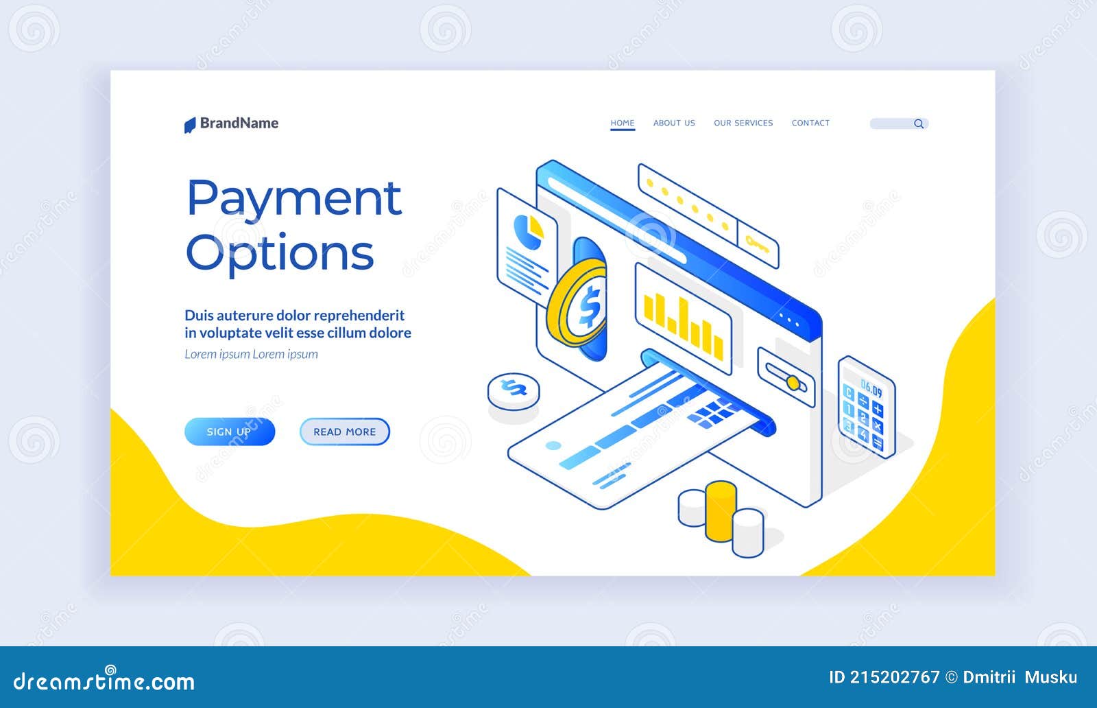 Web Banner Representing Various Modern Payment Options Stock Vector ...