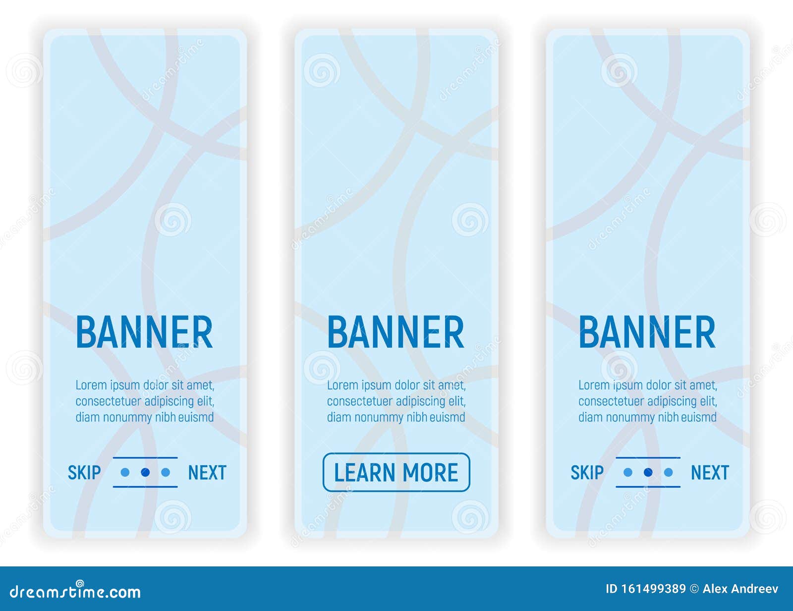 Web Banner for Web and Smartphone. Icon and Label on Background in Box ...
