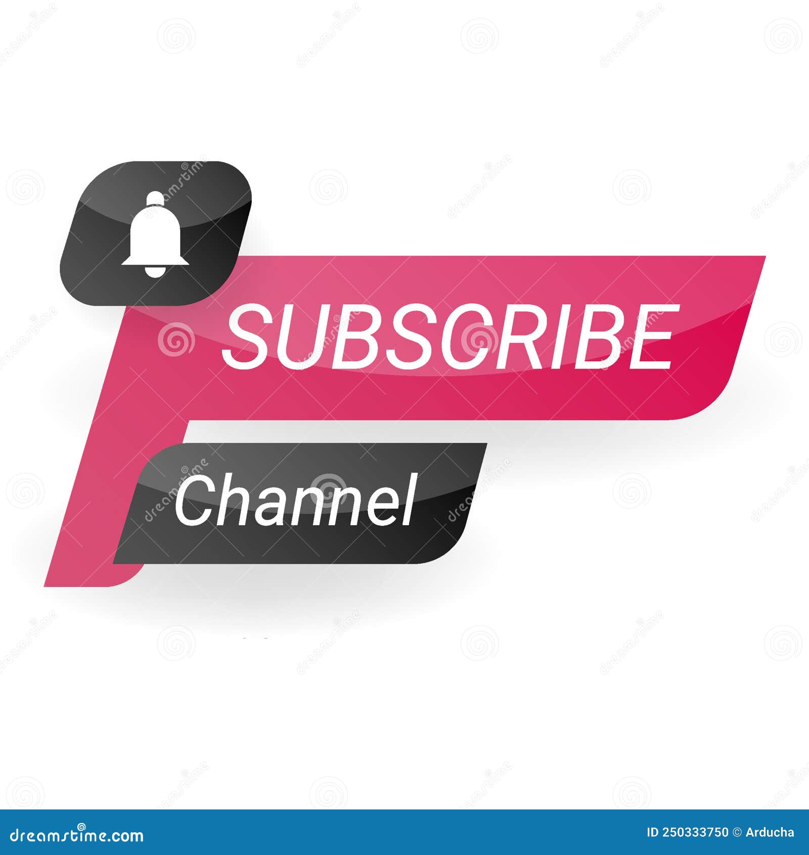 Web Banner Subscribe Channel Lower Third Red Stock Vector ...