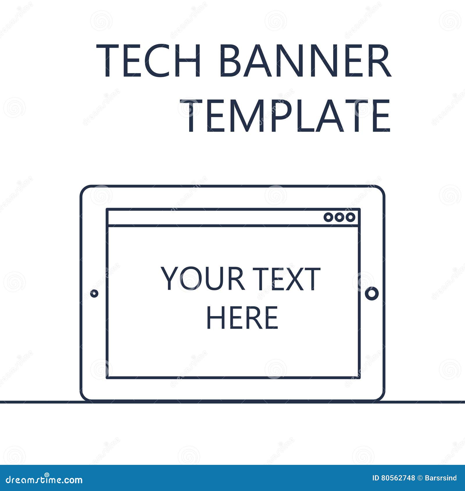 Web Banner with Tablet stock illustration. Illustration of computer ...