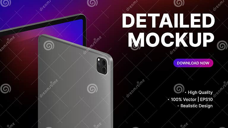 Web Banner for Tablets Presentation. Devices from Different Angles ...