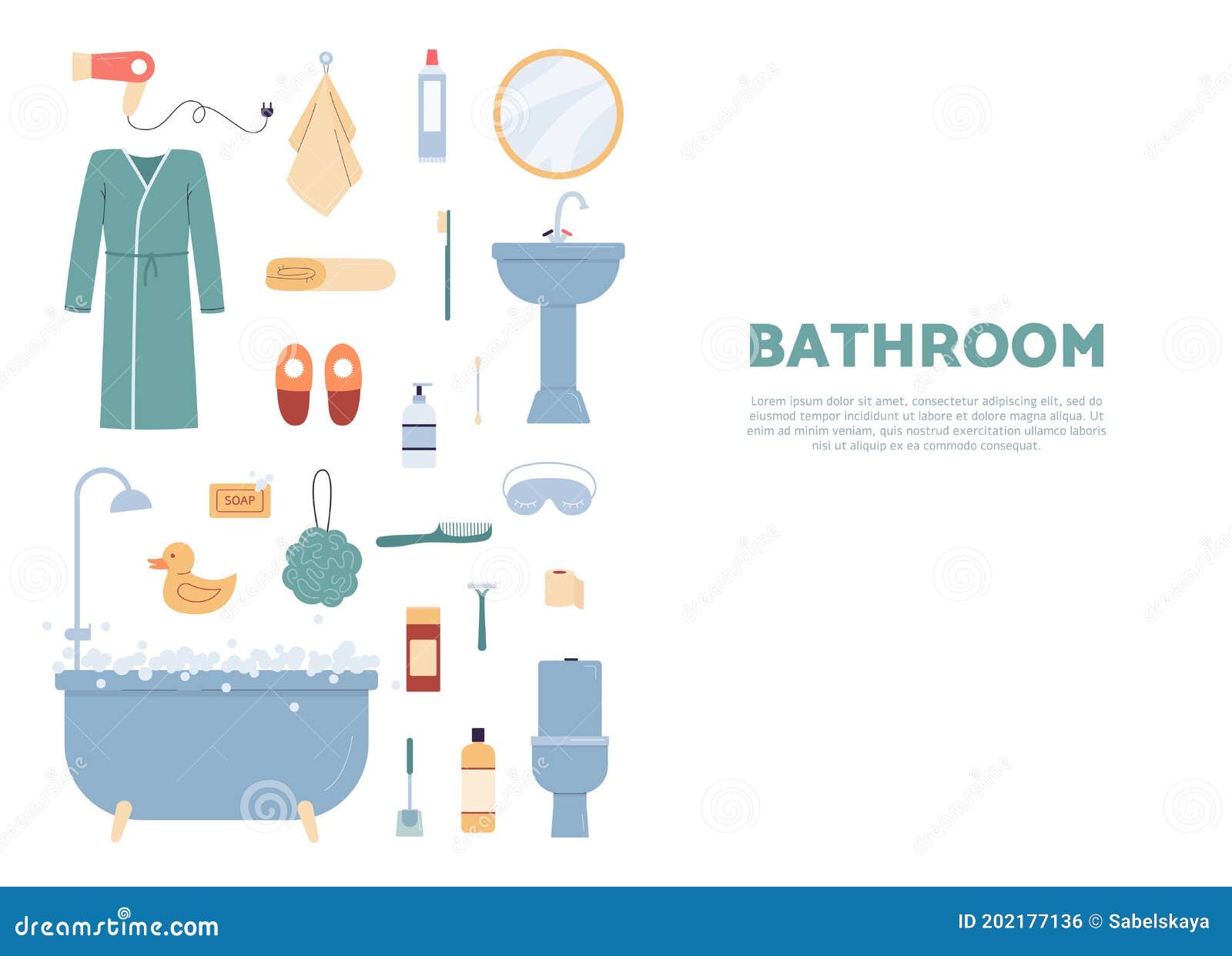 Web Banner with Bathroom and Sanitary Engineering Flat Vector ...