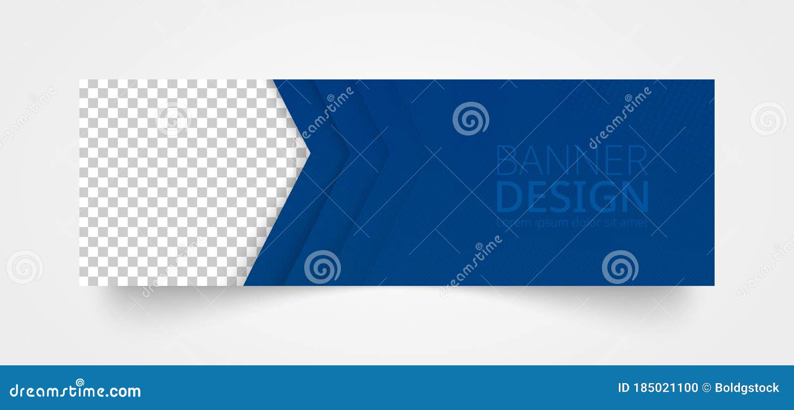 Web Banner Template with Place for Image Stock Vector - Illustration of ...