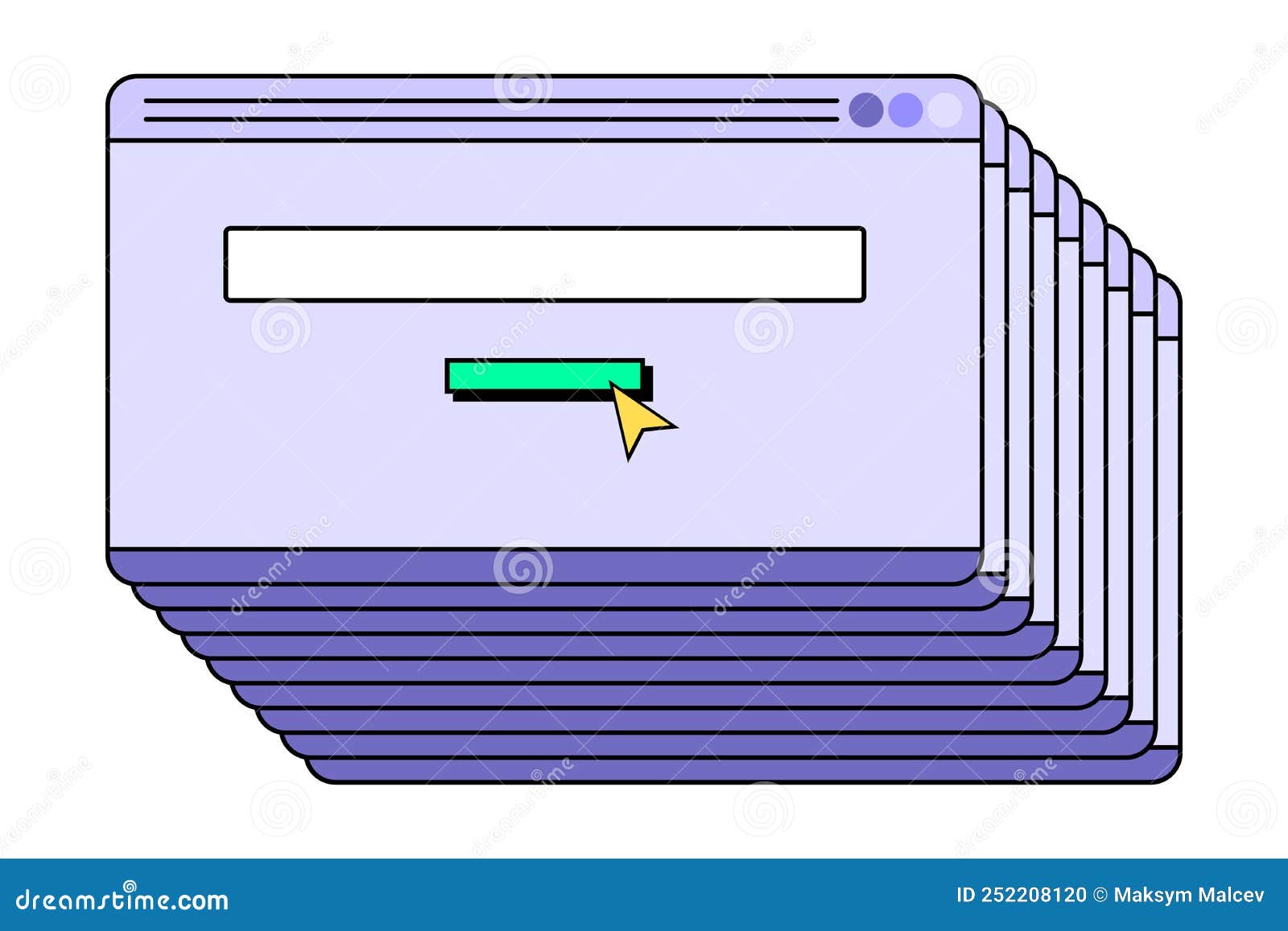 Web Banner Template in Retro Computer Interface Style. Retrowave Design ...