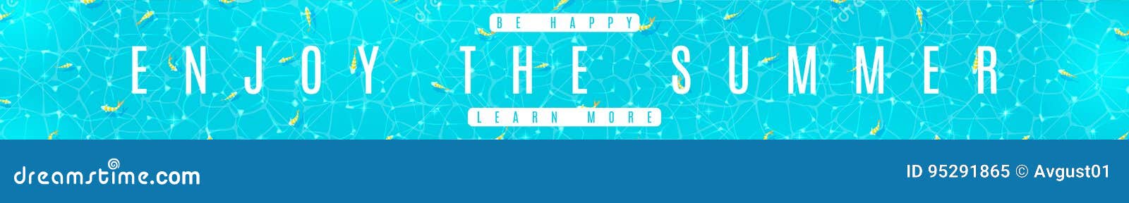 Web Banner with Top View on Water Texture Stock Vector - Illustration ...