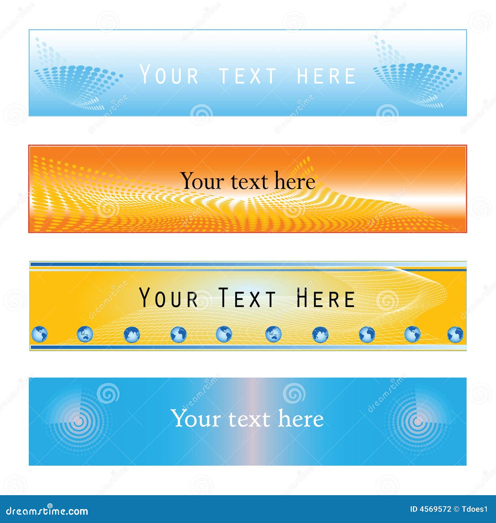 Web banner variations stock vector. Illustration of pattern - 4569572