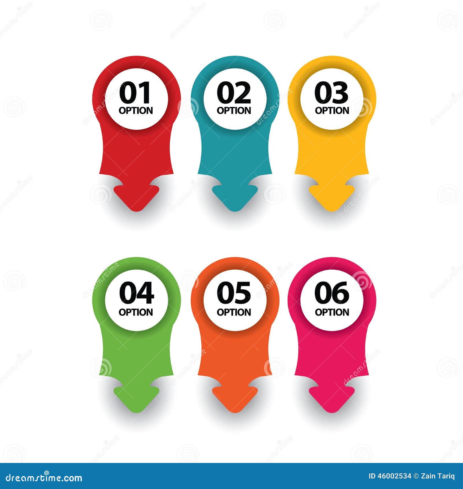 Web Banners/arrows/direction in Numbers Stock Vector - Illustration of ...