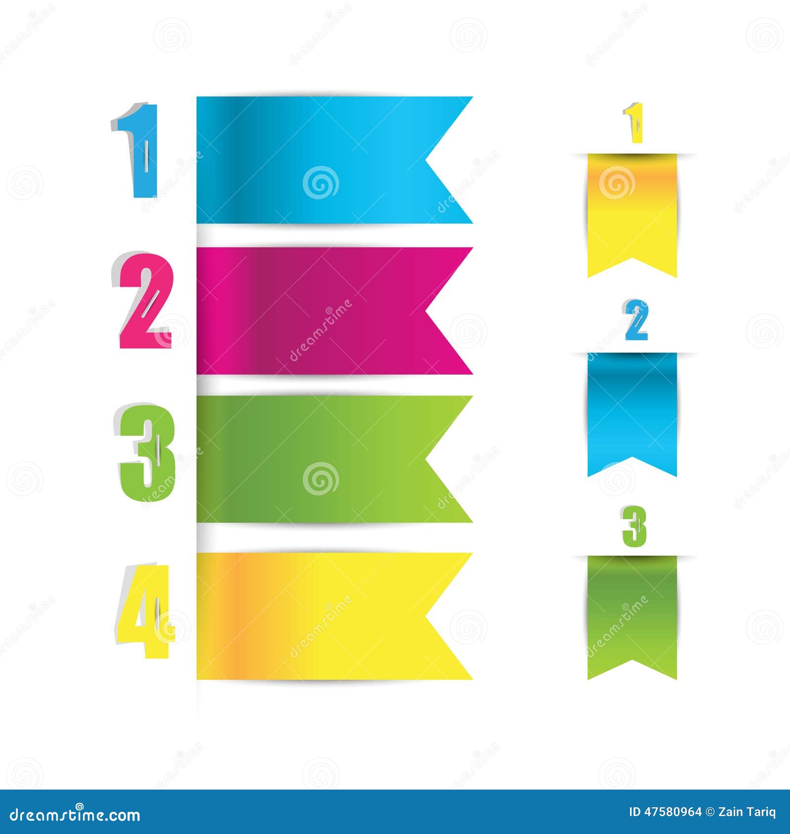 Web Banners and Bookmarks in Numbers Stock Vector - Illustration of ...