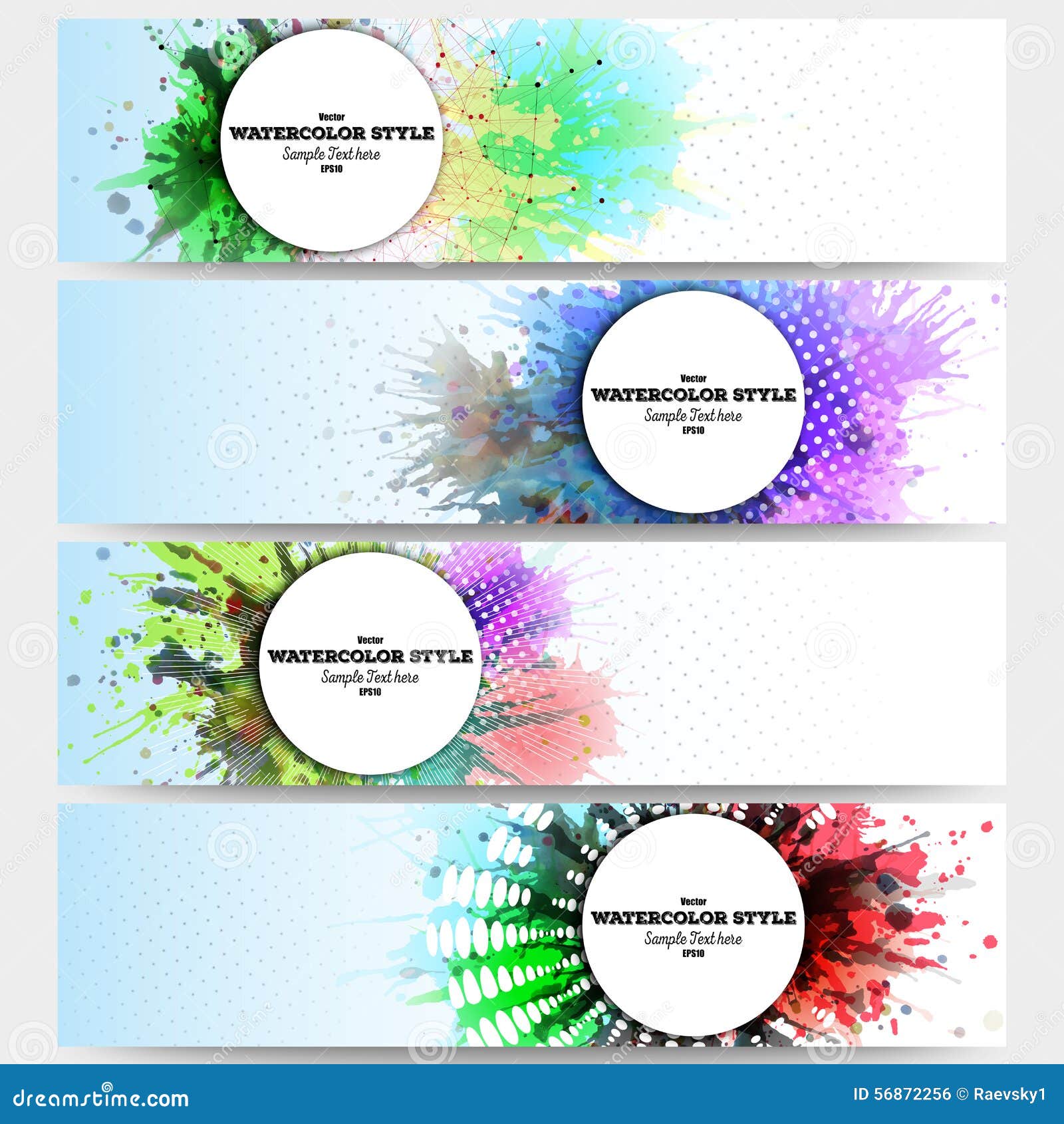 Web Banners Collection, Abstract Header Layouts Stock Vector ...