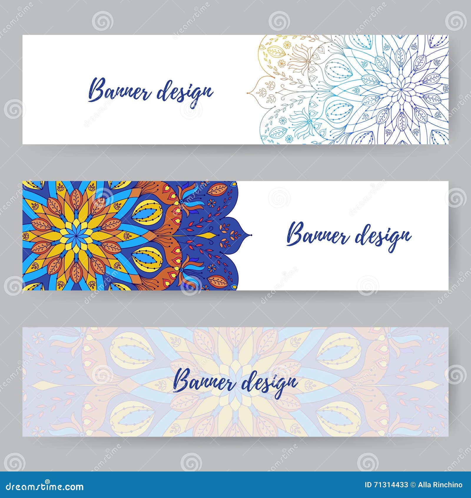 Web Banners with Mandala5 stock vector. Illustration of invite - 71314433
