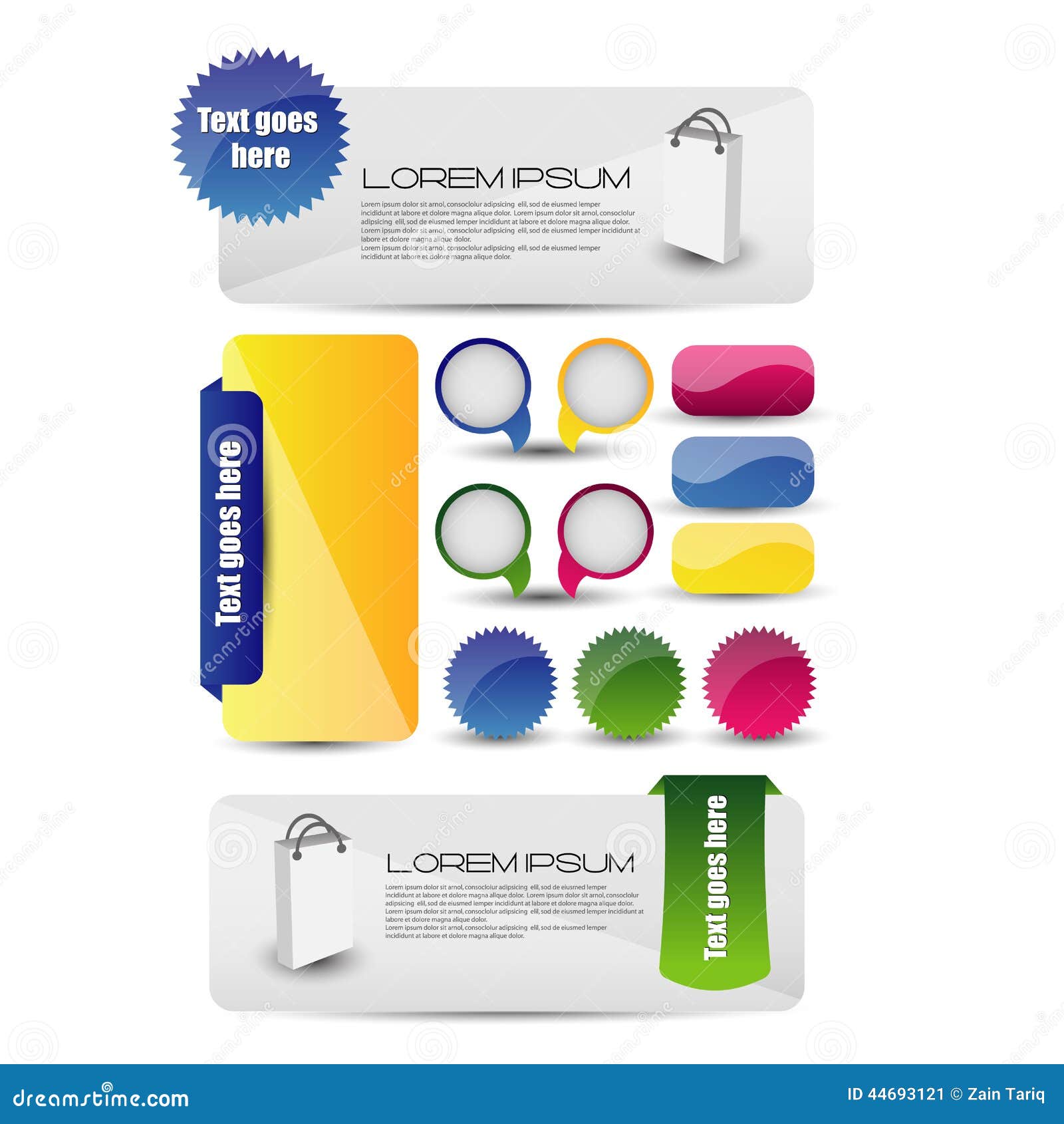 Web banners and pointers stock vector. Illustration of flyer - 44693121