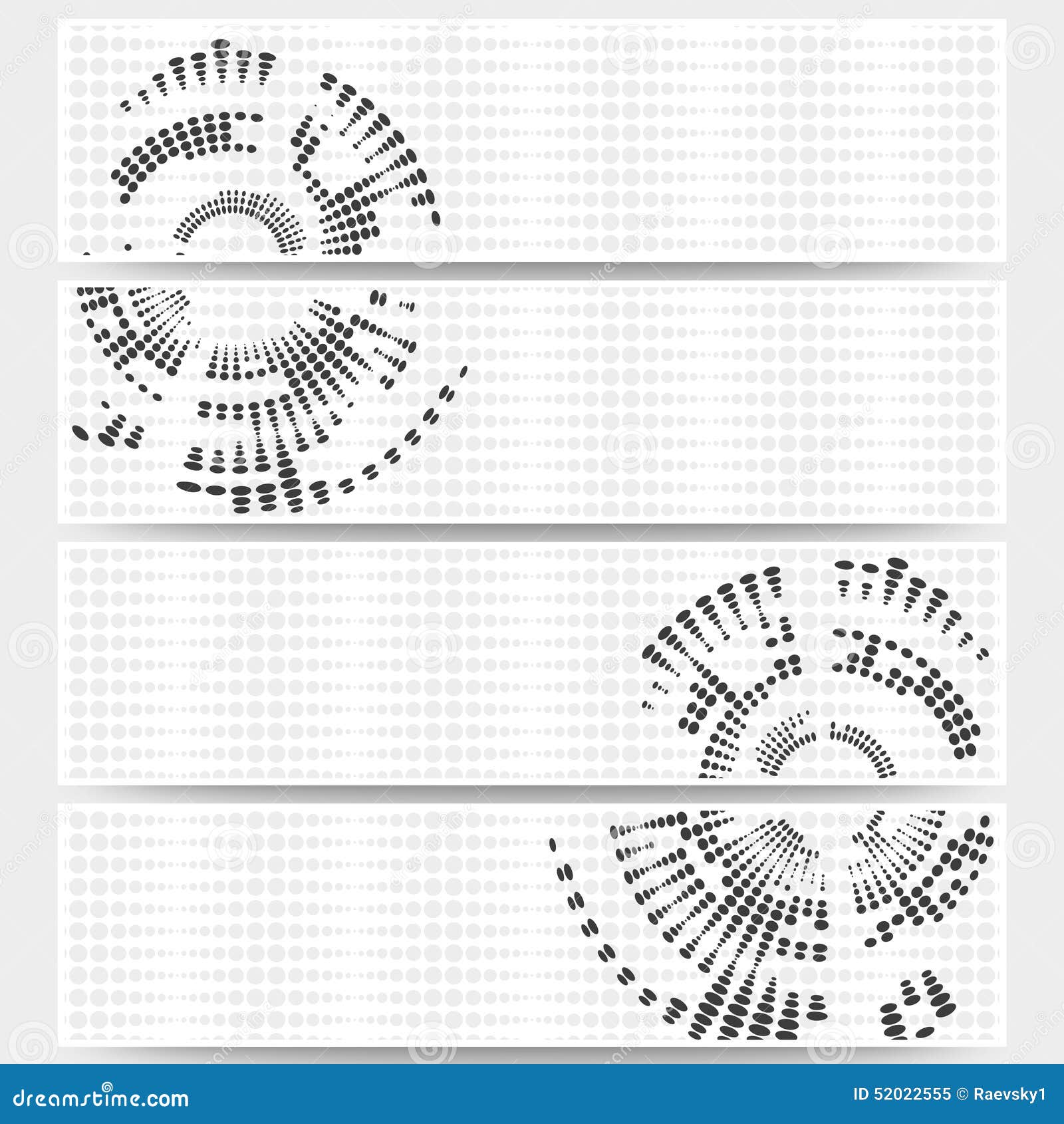 Web Banners Set of Header Layout Templates, Circle Stock Vector ...